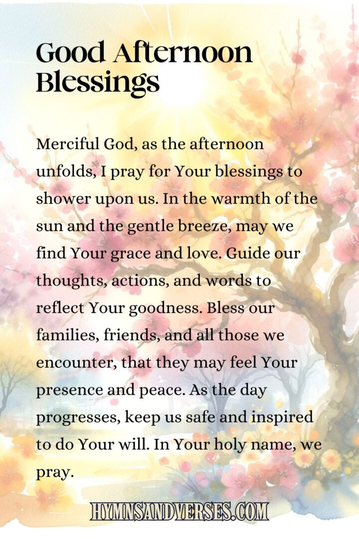 Afternoon Prayer: 33 Beautiful Ideas | Hymns and Verses