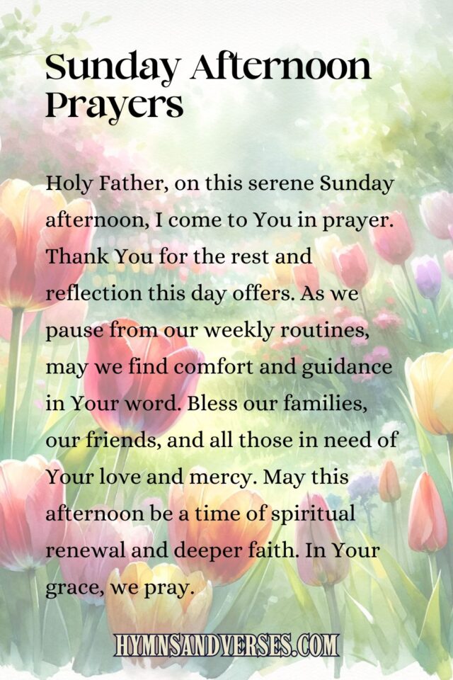 Afternoon Prayer: 33 Beautiful Ideas | Hymns and Verses