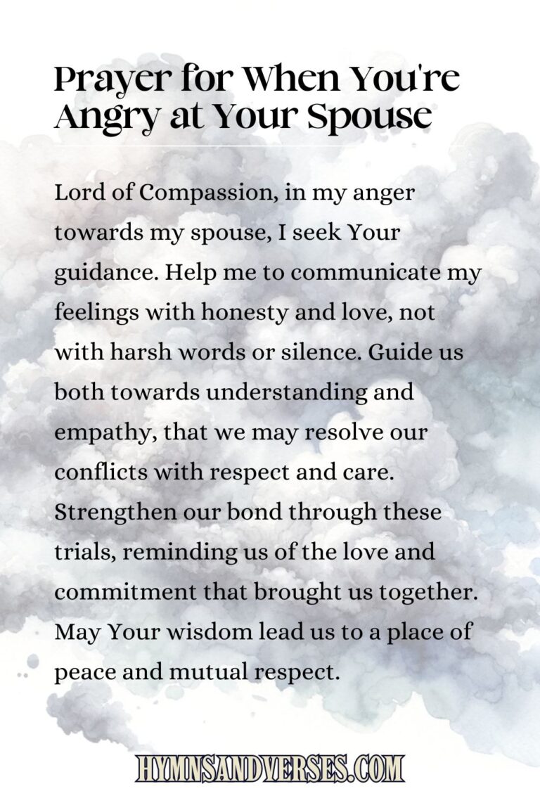 Prayer for Anger: 19+ Calming Options | Hymns and Verses