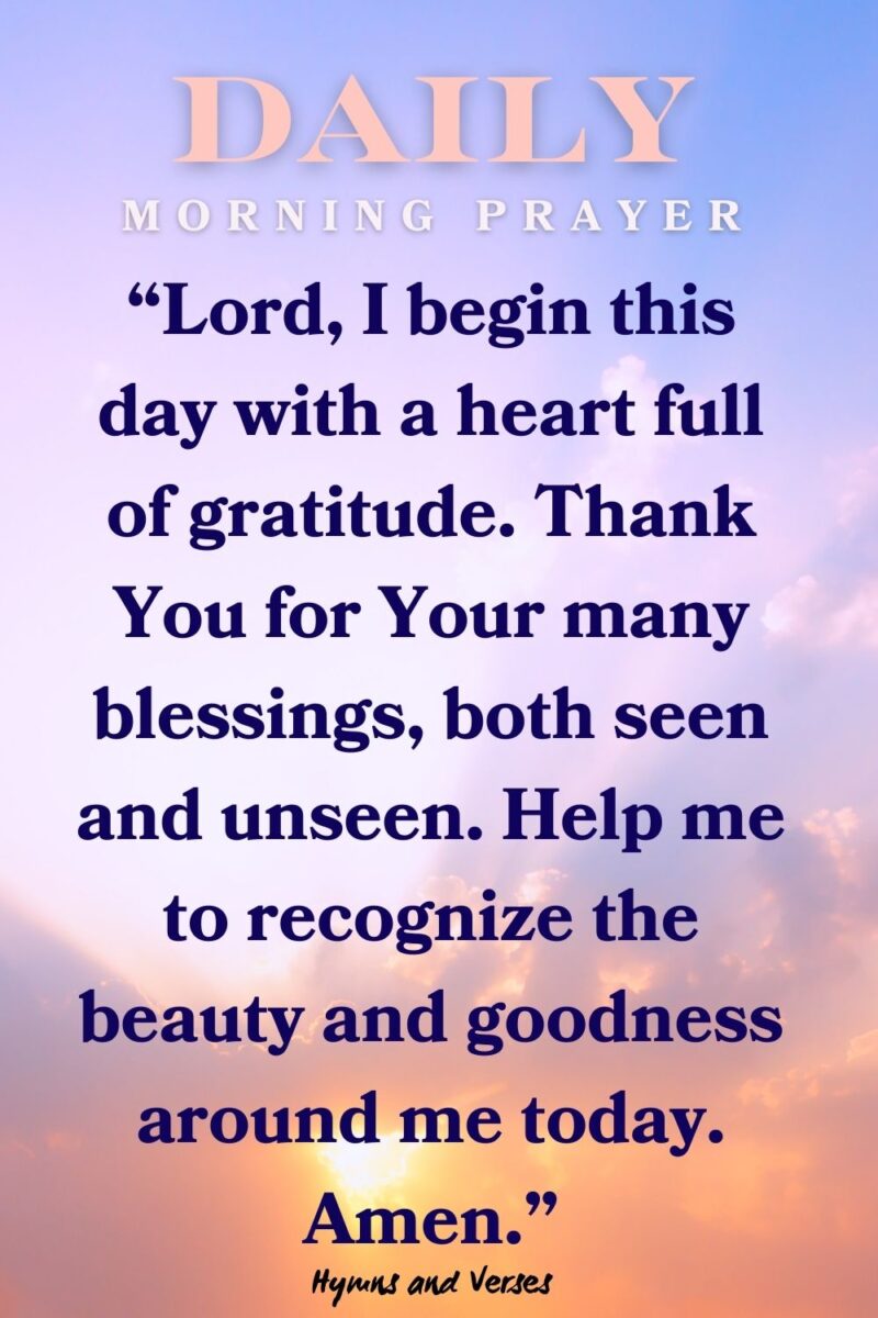 Daily Morning Prayer | Hymns and Verses