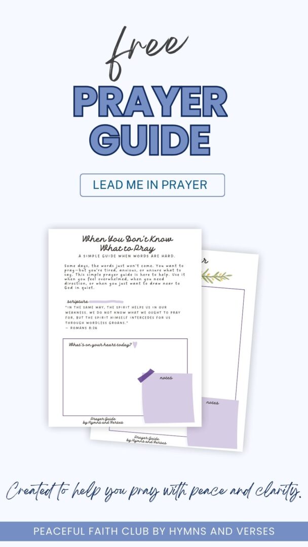 Prayer Guide | Hymns and Verses